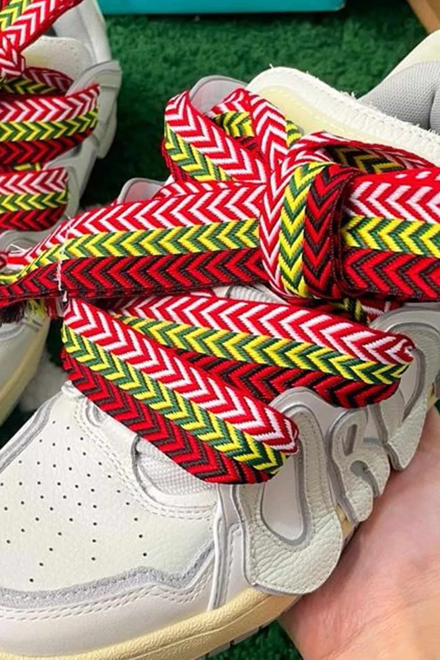 SHOE LACES - SKATE - RED/GREEN - MEES